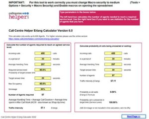 Excel Based Erlang Calculator for Contact Centres – with Maximum Occupancy